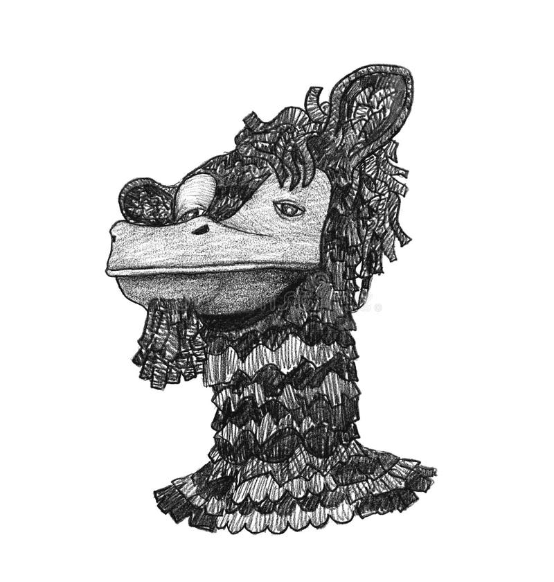 Dragon Puppet Drawing illustrazione di stock. Illustrazione di calma ...
