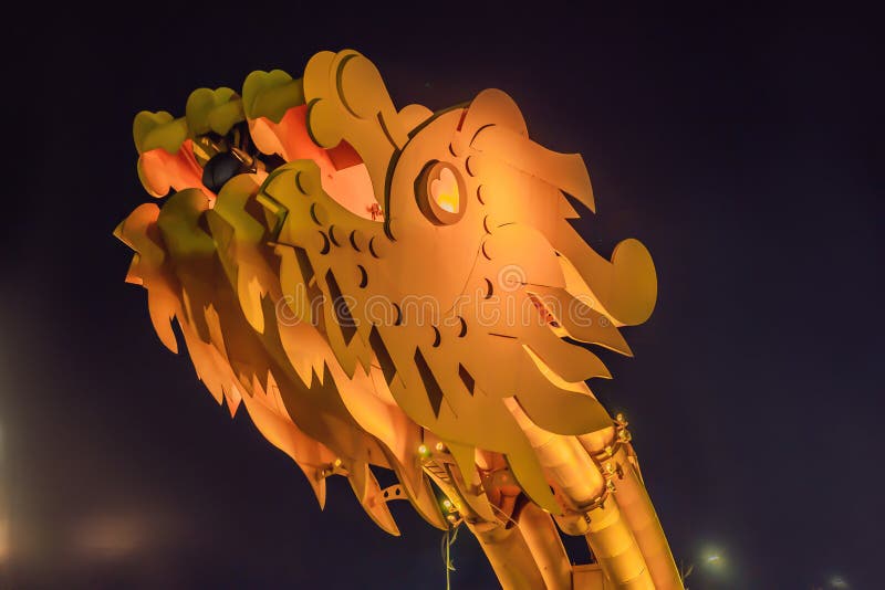 Dragon River Bridge Rong Bridge in Da Nang, Vietnam Editorial Image ...