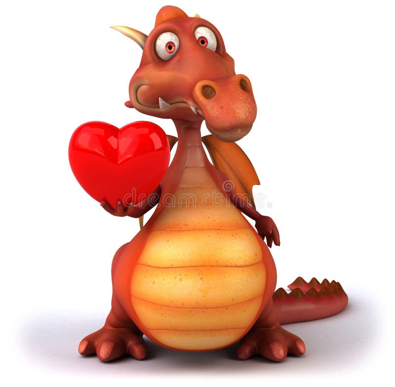 Dragon rouge illustration stock. Illustration du mignon - 19698776