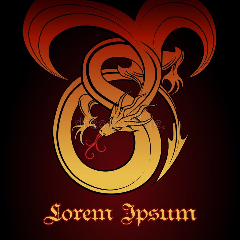 Dragon Rouge illustration de vecteur. Illustration du culture - 49327373