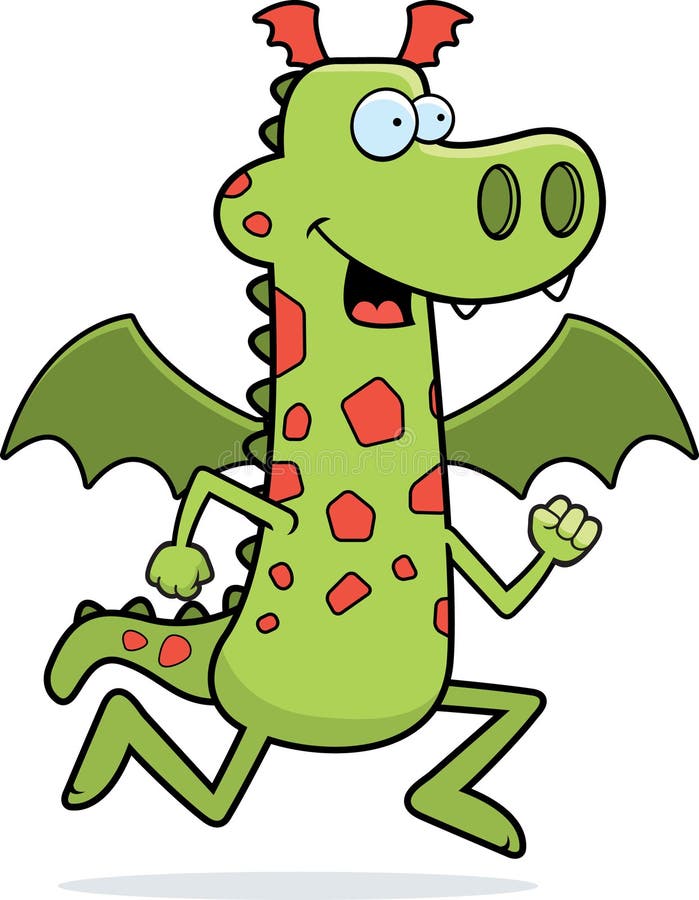 Dragon Running stock vector. Illustration of dragon, lizard - 10795347