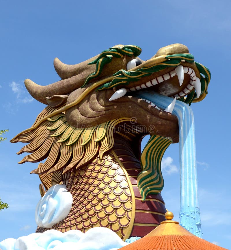 Dragon s head at Supanburi stock image. Image of gold - 40675495
