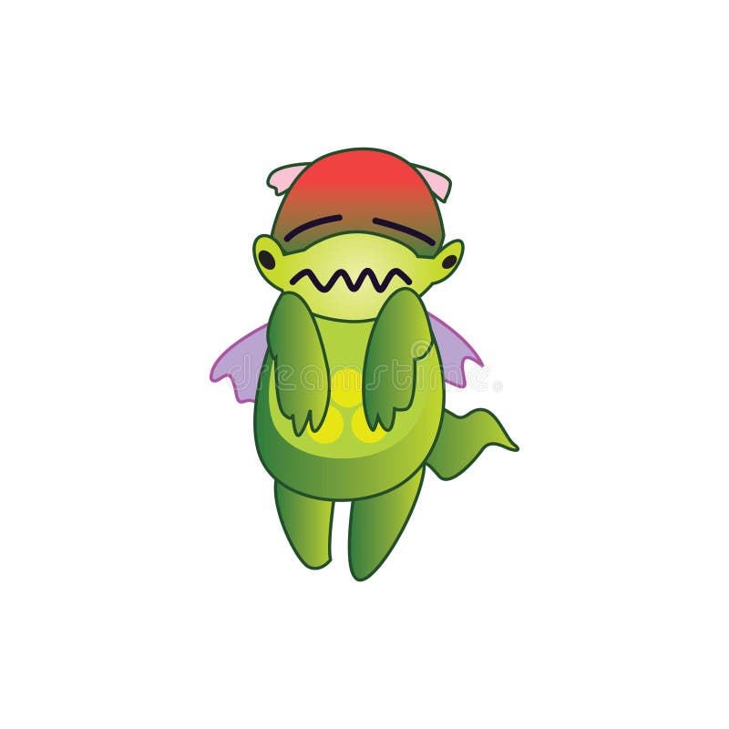 Sad dragon stock illustration. Illustration of echse, lustig - 636385