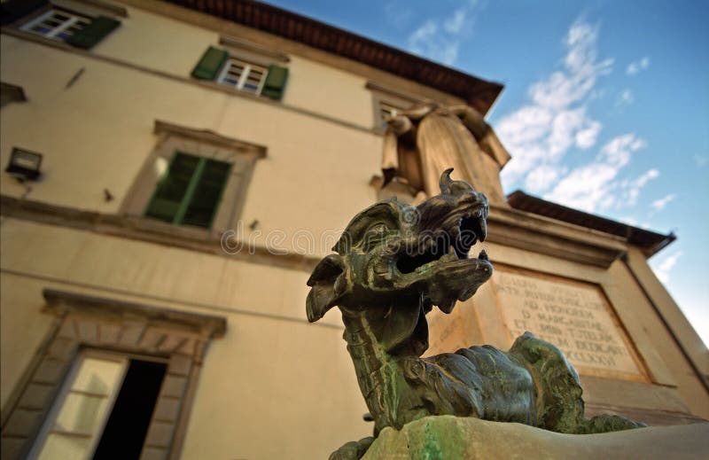 Dragon sculpture in Italy stock image. Image of monument - 4223485