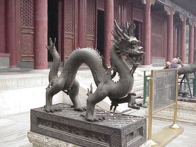 Dragon Sculptures in the Summer Palace, Beijing Editorial Stock Photo ...