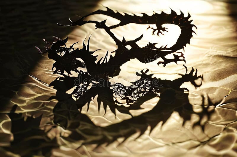 Dragon Shadows a Photogram of a Dragon with the Shadow Creating Stock ...
