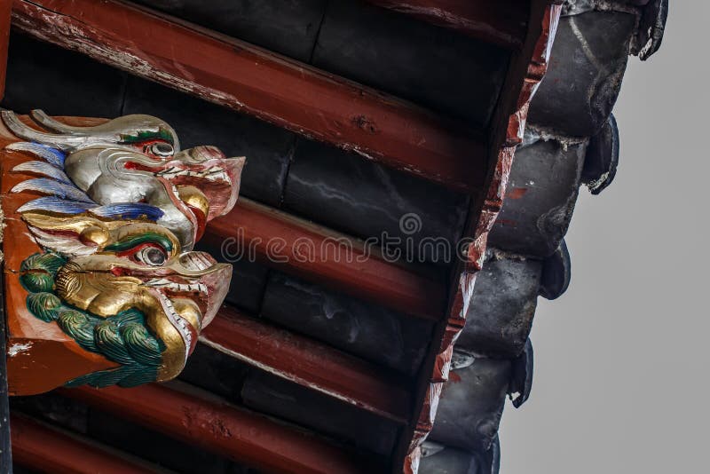 Dragon shaped beam, stock image. Image of culture, auspicious - 65843969