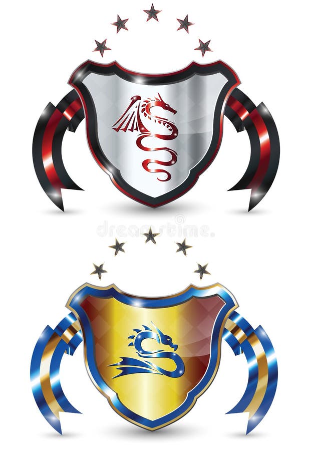 Dragon Shield stock vector. Illustration of insignia - 25198565