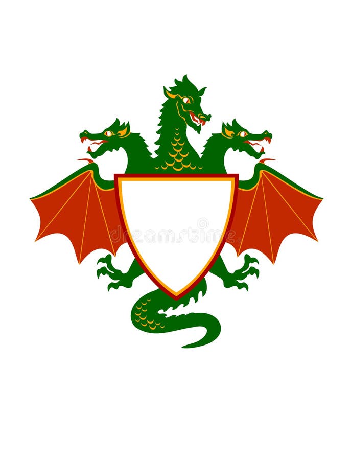 Dragon Mascot Spread the Wings Stock Vector - Illustration of monster ...