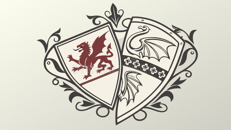 Heraldic Medieval Dragon Stock Illustrations – 1,231 Heraldic Medieval ...