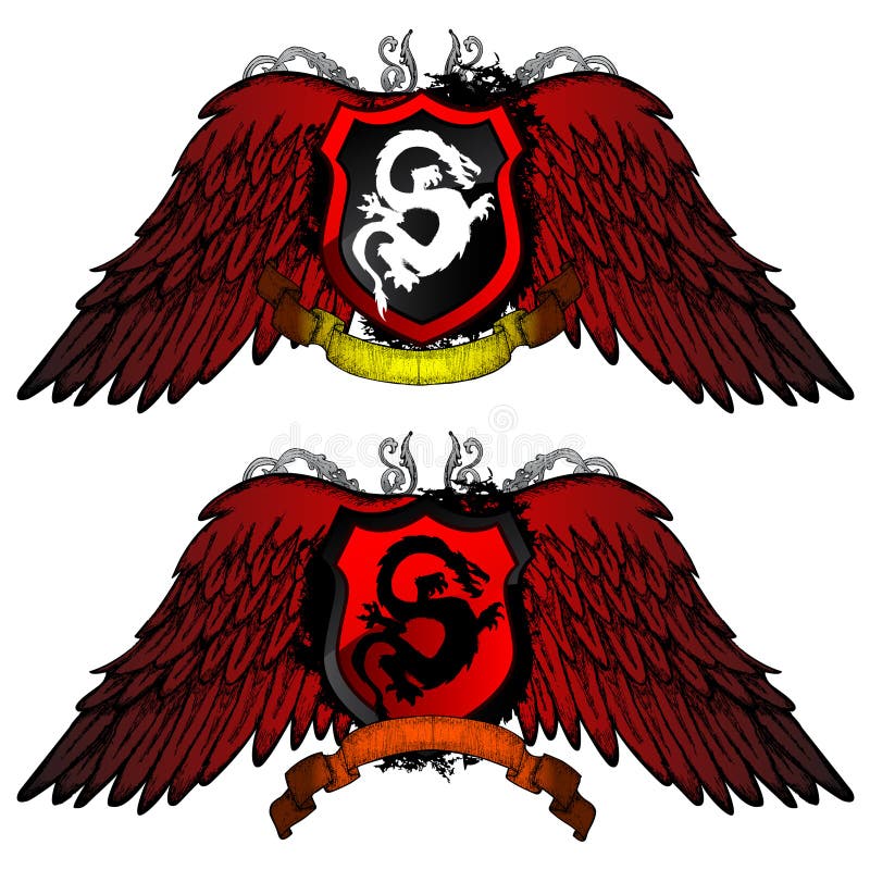 Dragon Shields stock vector. Illustration of design, concepts - 31511756