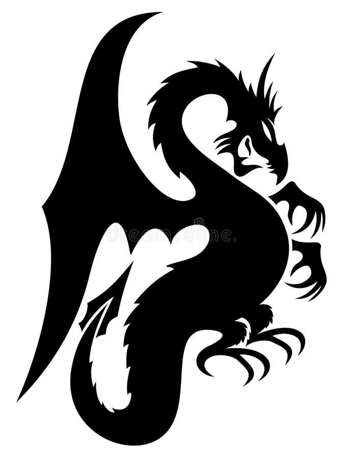 Dragon sign. stock vector. Illustration of fantasy, sign - 41271093