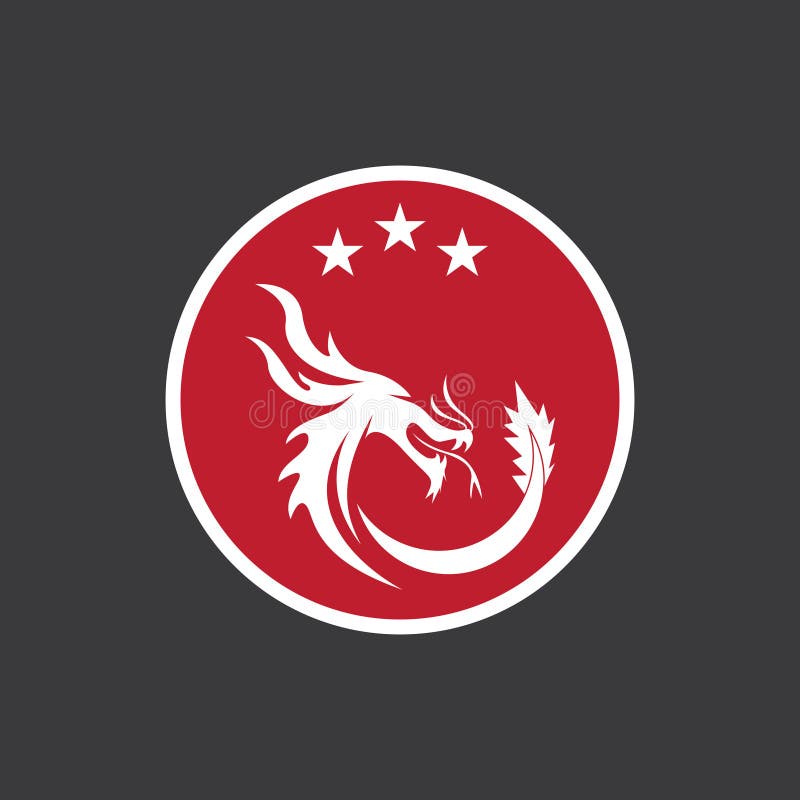 Dragon Silhouette Icon Symbol Vector Illustration Stock Vector ...