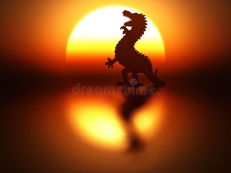 Dragon Silhouette At Sunset Stock Illustration - Illustration of sunset ...