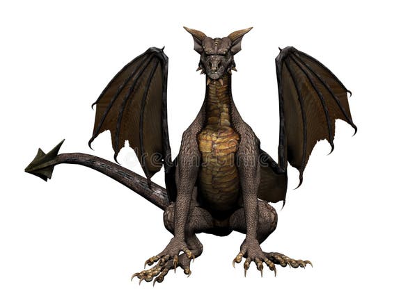 Dragon Sitting stock illustration. Illustration of dragons - 3087090