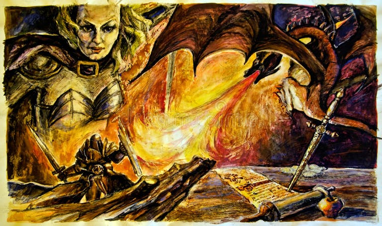 Dragon Slayer Stock Illustrations – 93 Dragon Slayer Stock ...