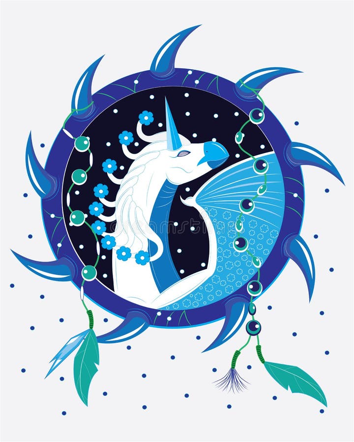 Dragon from Snow in the Decorated Frame Stock Vector - Illustration of ...