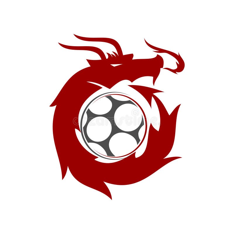 Soccer Dragon Mascot stock vector. Illustration of sport - 8991916