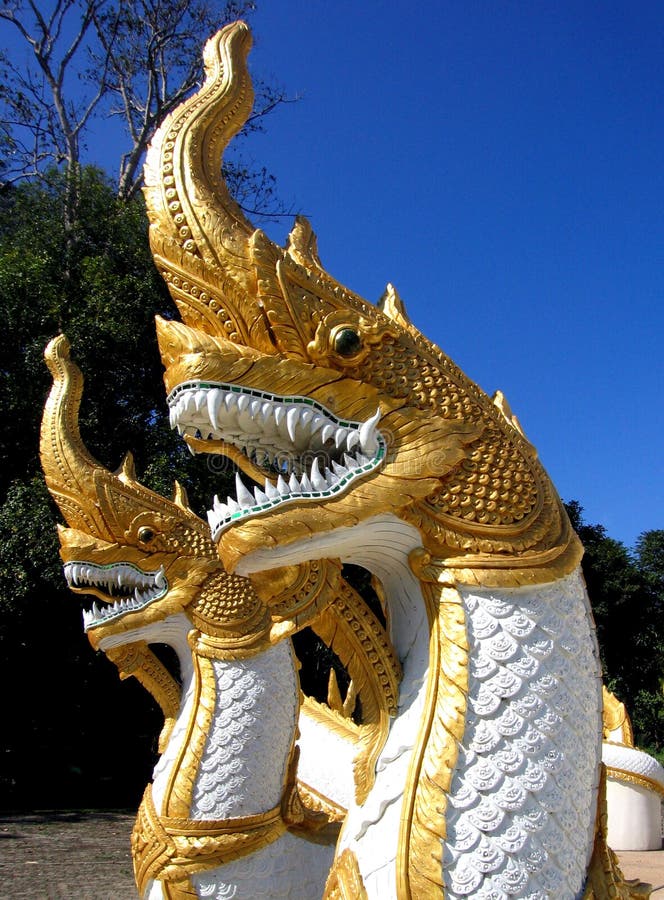 Dragon Statue stock image. Image of gold, temple, golden - 4294001