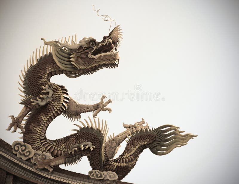 Dragon Statue Chinese Style Stock Image - Image of ancient, traditional ...