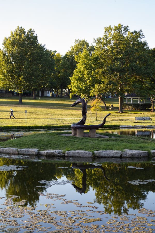 Dragon Statue in the Middle of Sar Ko Par Pond Stock Photo - Image of ...