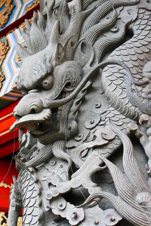Chengdu, China: Bas Relief Dragon Stock Photo - Image of sichuan ...