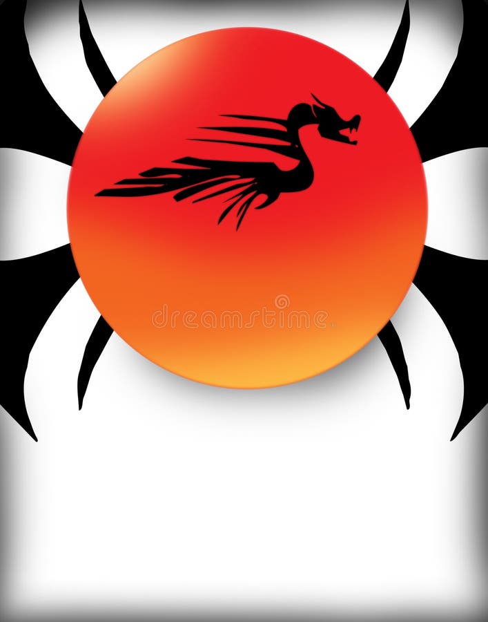 Dragon Sun stock illustration. Illustration of abstract - 10378281
