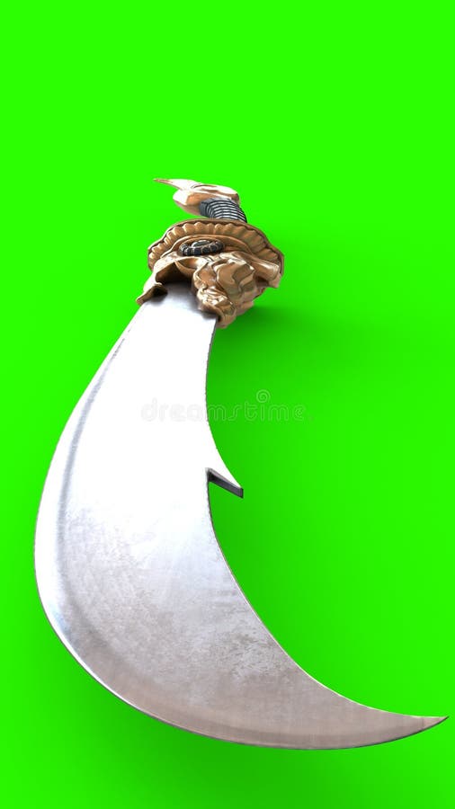 Dragon Sword with Green Background Stock Illustration - Illustration of ...
