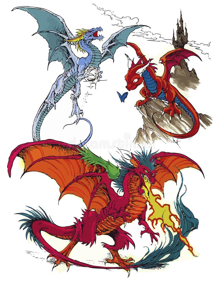 Dragons Labels Stock Illustrations – 13 Dragons Labels Stock ...