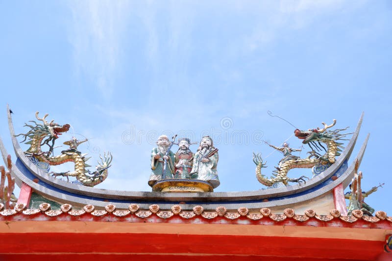 Dragon temple roof stock image. Image of modern, history - 22129897