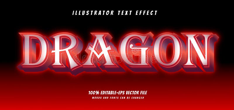 Dragon Text Effect Stock Illustrations – 483 Dragon Text Effect Stock ...