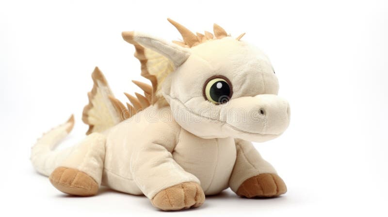 Dragon Thick Soft Toy on a White Background, Cut Stock Illustration ...