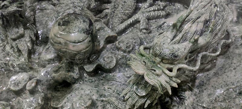 Dragon Thread on Green Jade Stock Photo - Image of gemstone, agate ...