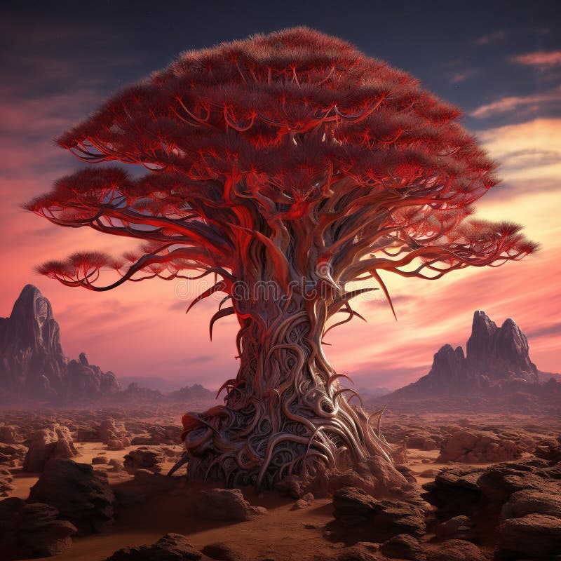 Ai Generated Illustration Wildlife Concept of Dragon Tree Stock ...