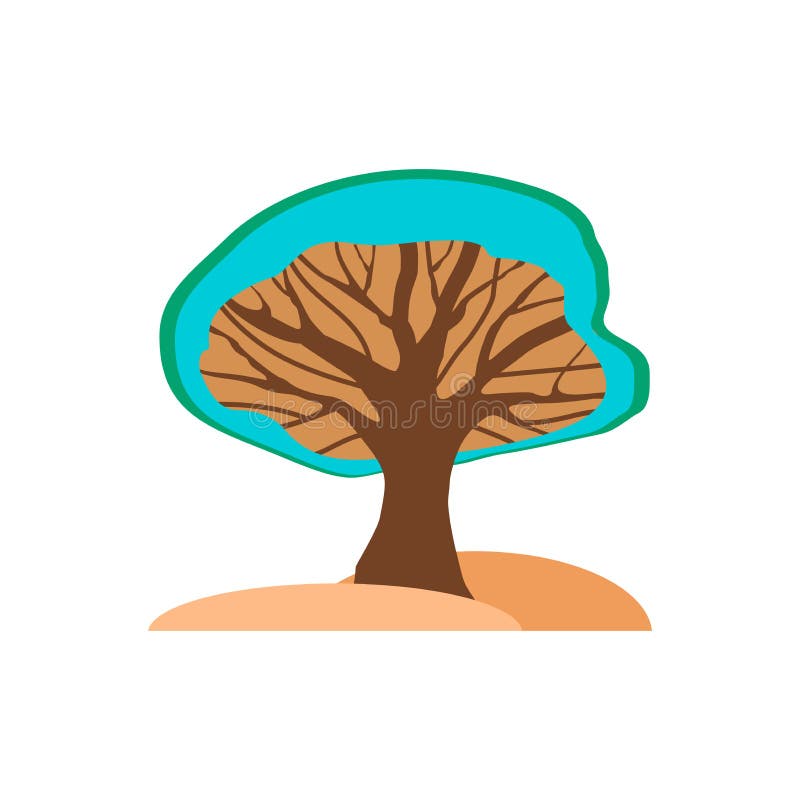 Dragon Tree on a White Background Stock Vector - Illustration of ...