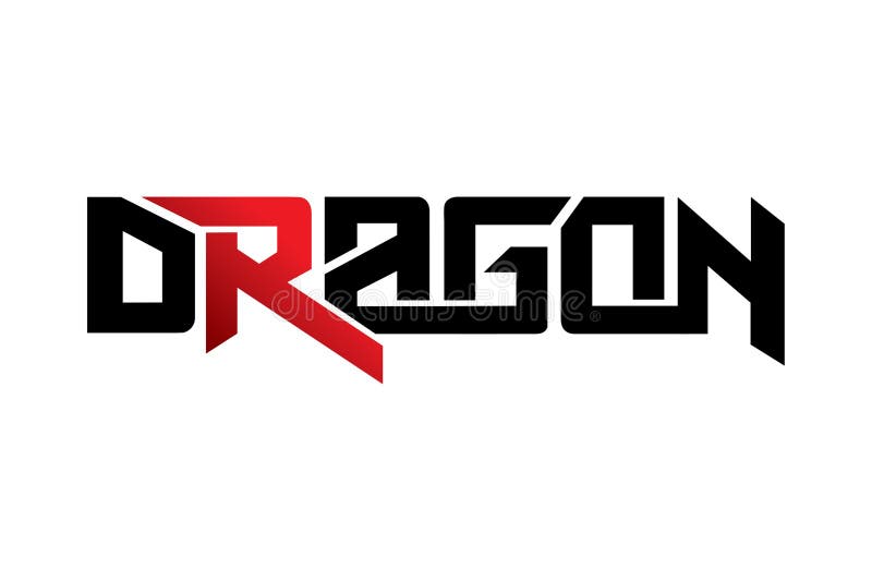 Dragon Typography Design, for T-shirt, Poster and Other Uses Stock ...