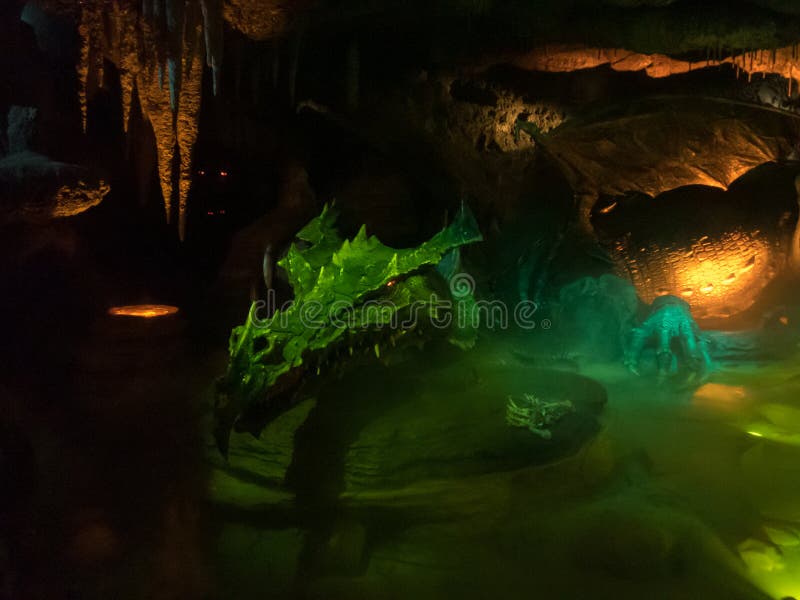 Dragon Underneath the Sleeping Beauty Castle Editorial Stock Image ...