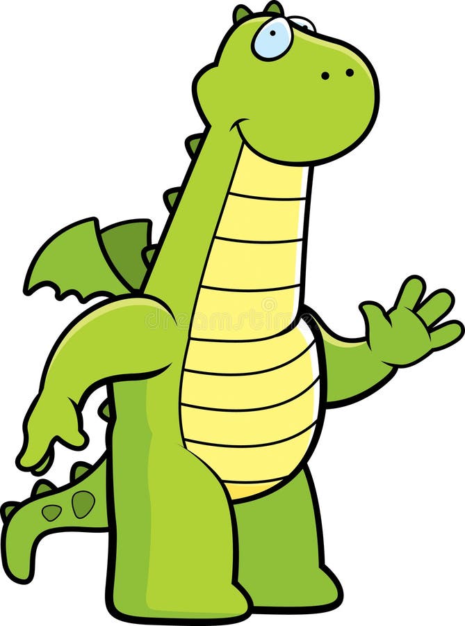 Dragon Waving stock vector. Illustration of happy, dragon - 10638270