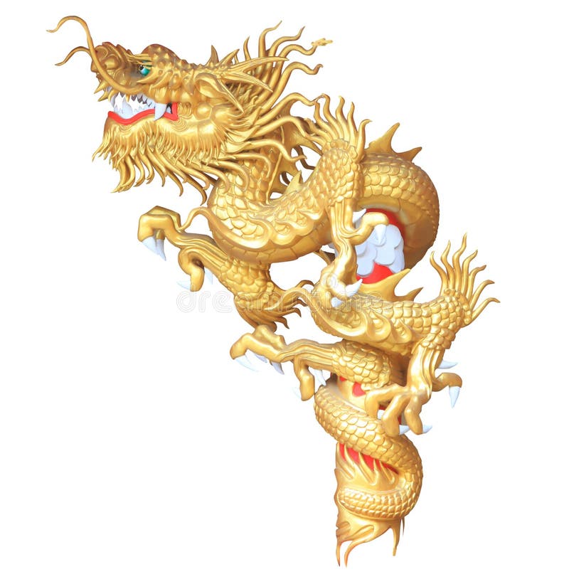 Dragon on white background stock image. Image of statue - 23212575