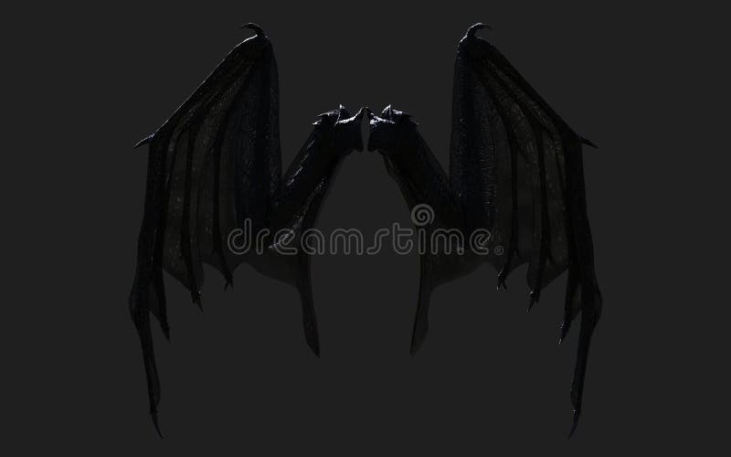 Dragon Wing Plumage Isolated with Clipping Path. Stock Illustration ...