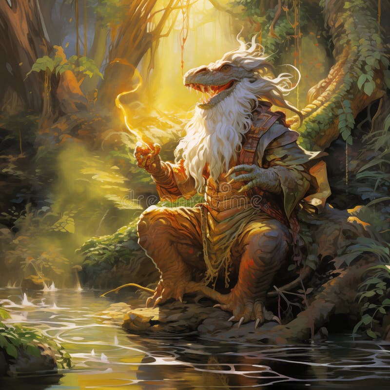 Dragon wizard stock illustration. Illustration of sculpture - 333969422