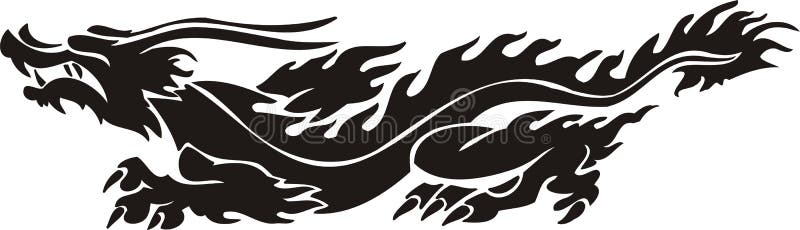 Dragones horizontales. ilustración del vector. Ilustración de pata ...