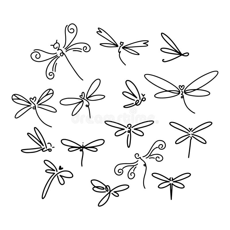 Dragonfly stock vector. Illustration of wings, minimalist - 319502016