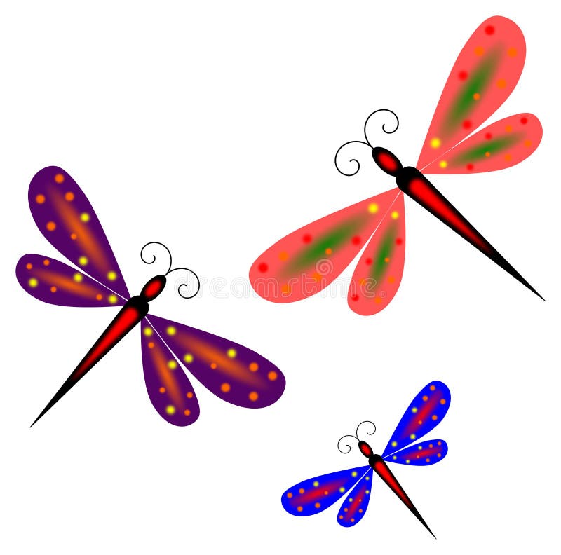 Abstract Dragonfly Clip Art Stock Illustration - Illustration of ...