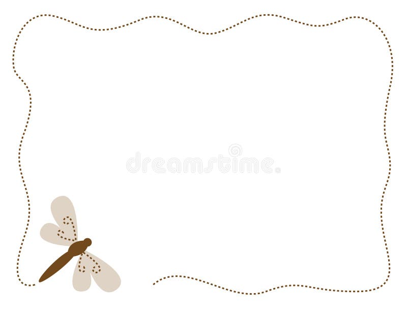 Dragonfly border / frame stock vector. Illustration of growth - 12532298