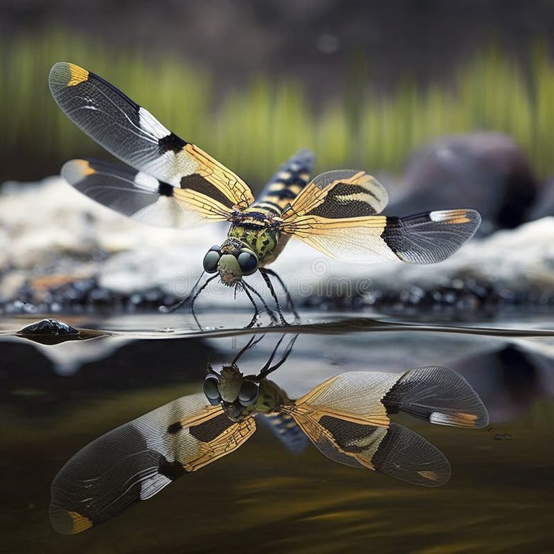 Dragonfly Hovering Over Pond Stock Photos - Free & Royalty-Free Stock ...