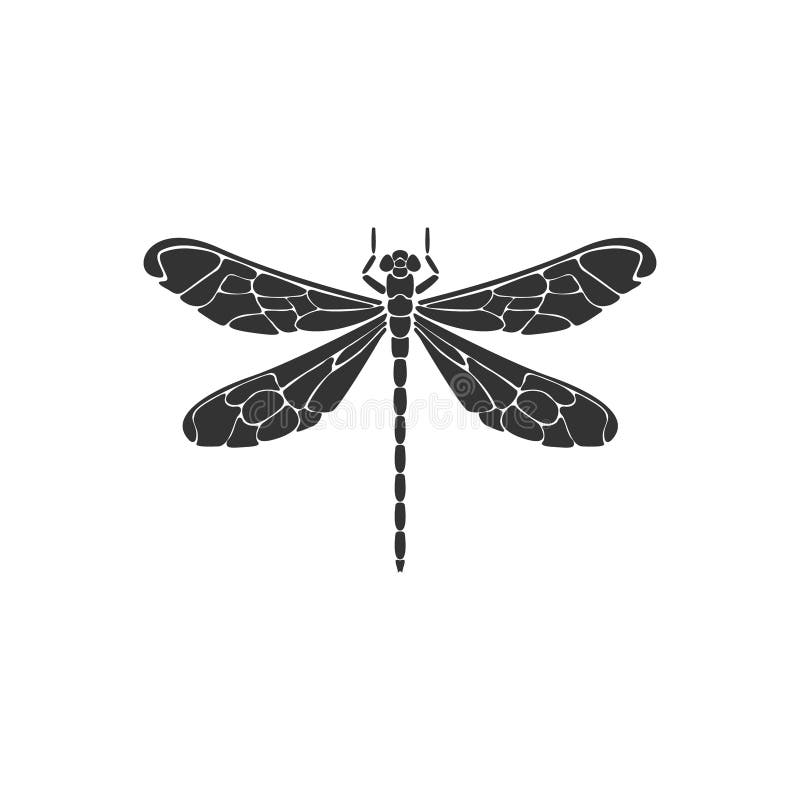 Dragonfly Icon in Cartoon Style Isolated on White Background. Insects ...