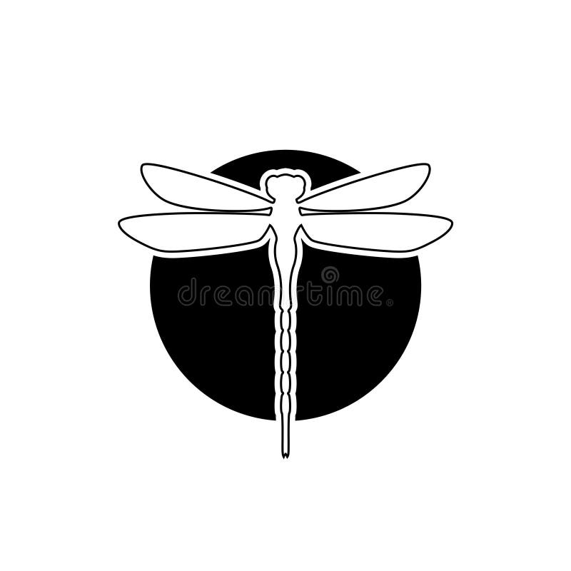 Dragonfly Icon Isolated on White Background Stock Illustration ...