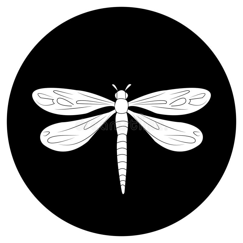 Dragonfly Icon Vector Illustration Stock Vector - Illustration of ...