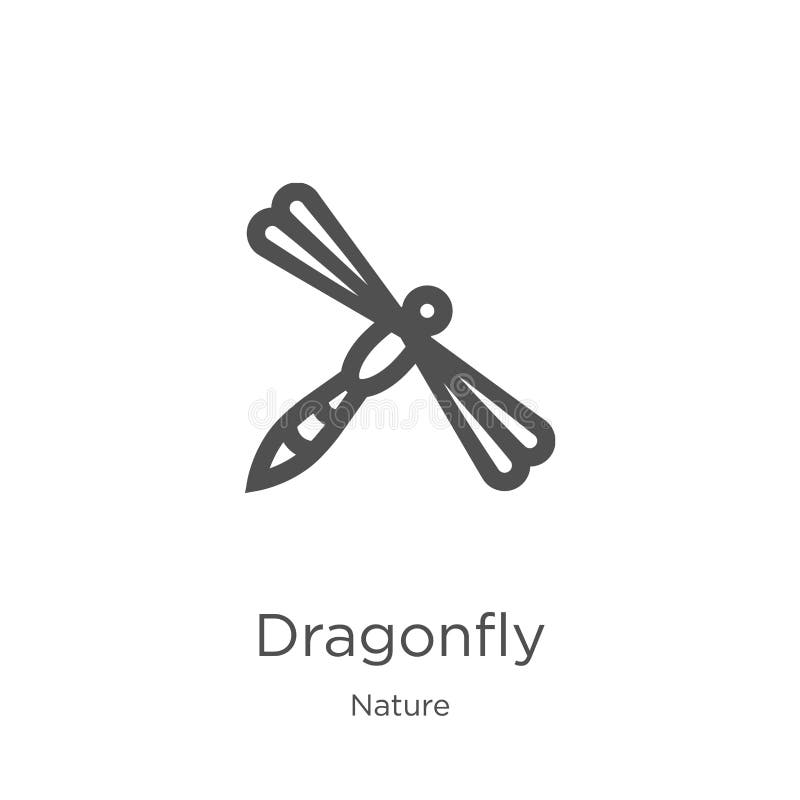 Dragonfly Icon Vector from Nature Collection. Thin Line Dragonfly ...